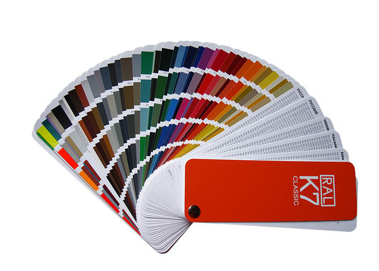 RAL Color Swatches ประเภทของสีวัสดุที่เป็นมิตรต่อสิ่งแวดล้อม
